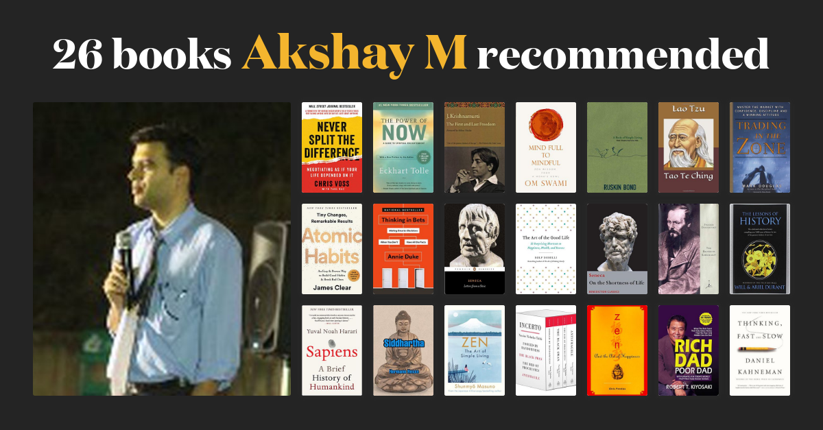 33 books Akshay M recommended