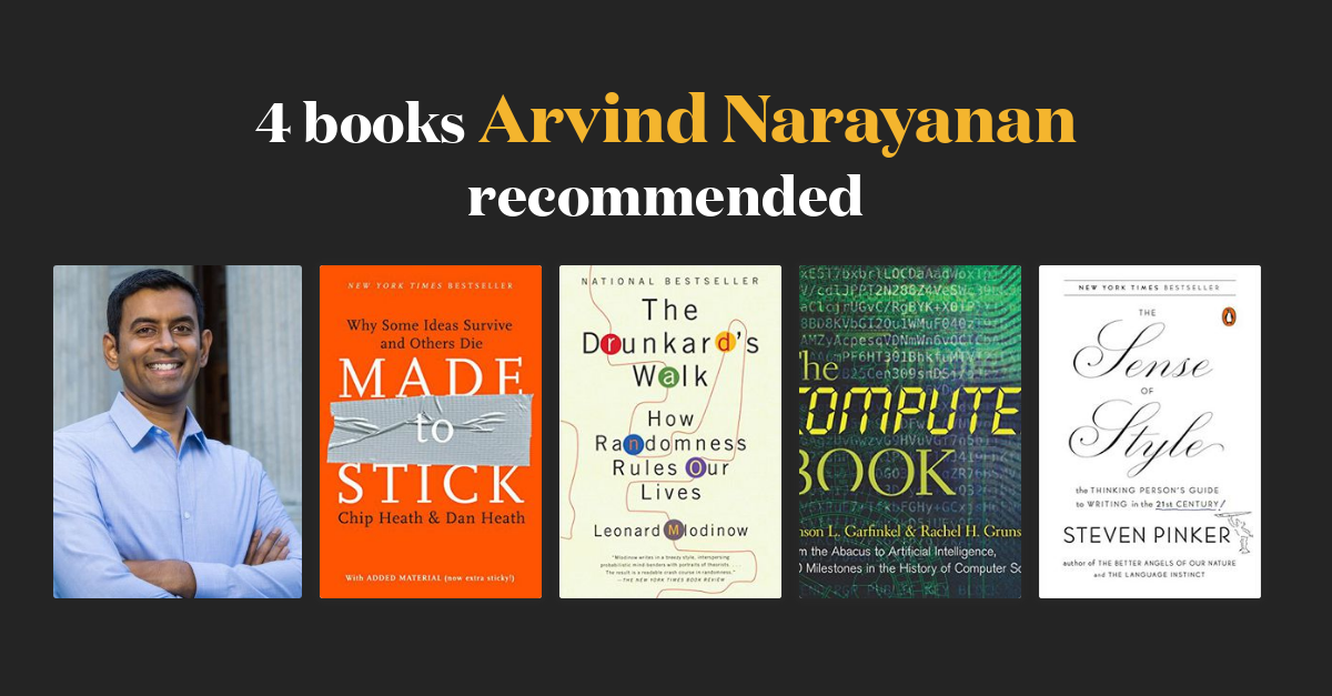 4 books Arvind Narayanan recommended