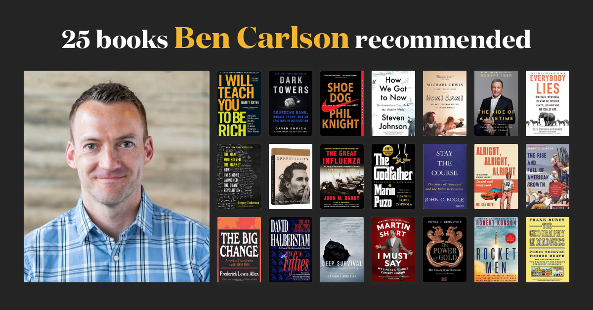 26 books Ben Carlson recommended