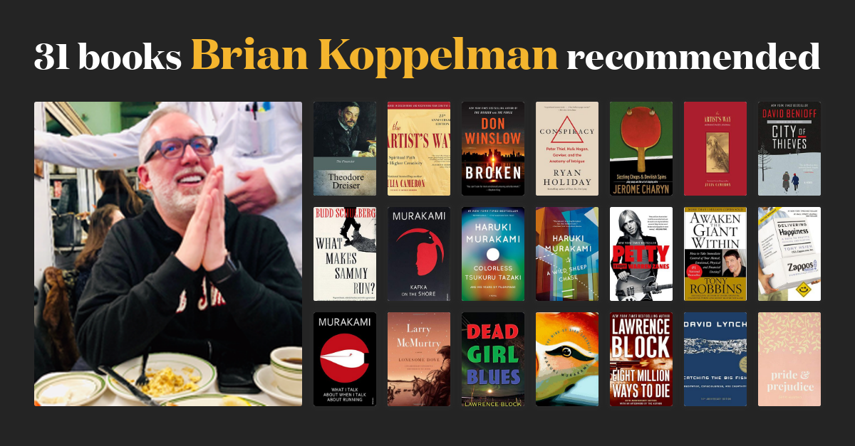36 books Brian Koppelman recommended