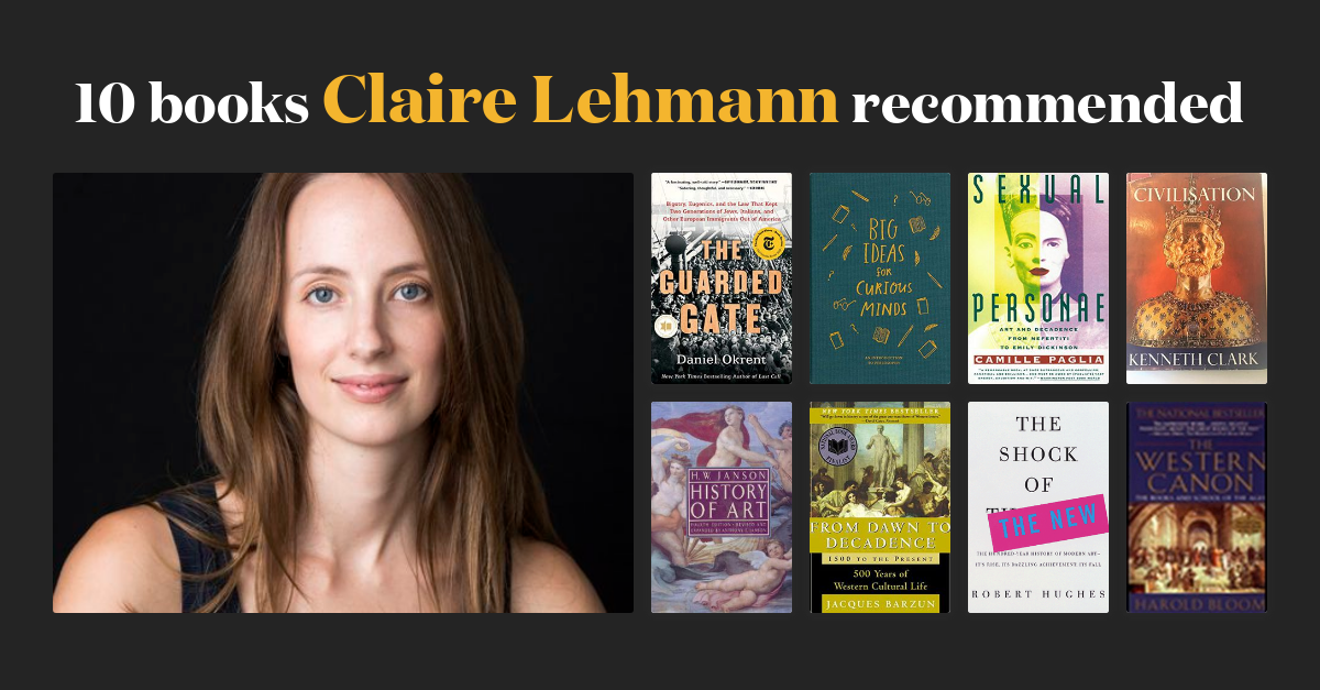 13 books Claire Lehmann recommended