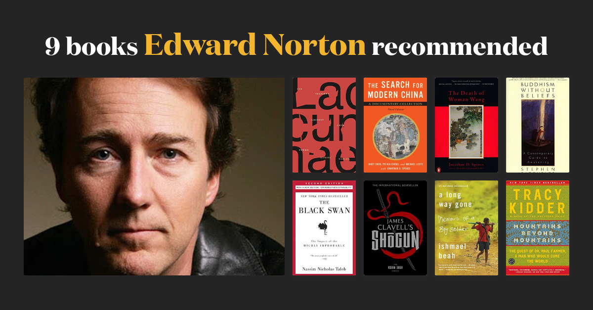 9 books Edward Norton recommended