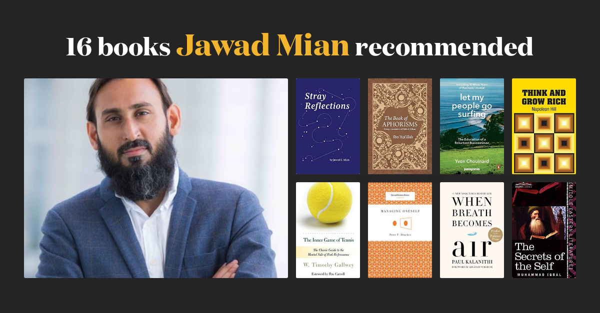 20 books Jawad Mian recommended