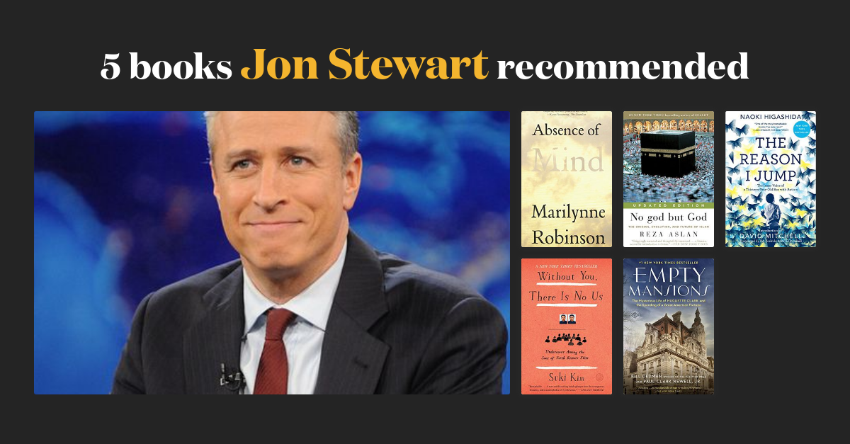 Jon Stewart Book List Jon Stewart's Most Frequent Guests: White Men