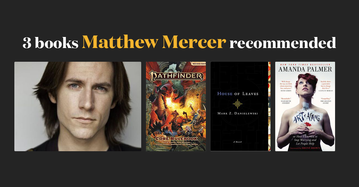 3 books Matthew Mercer recommended