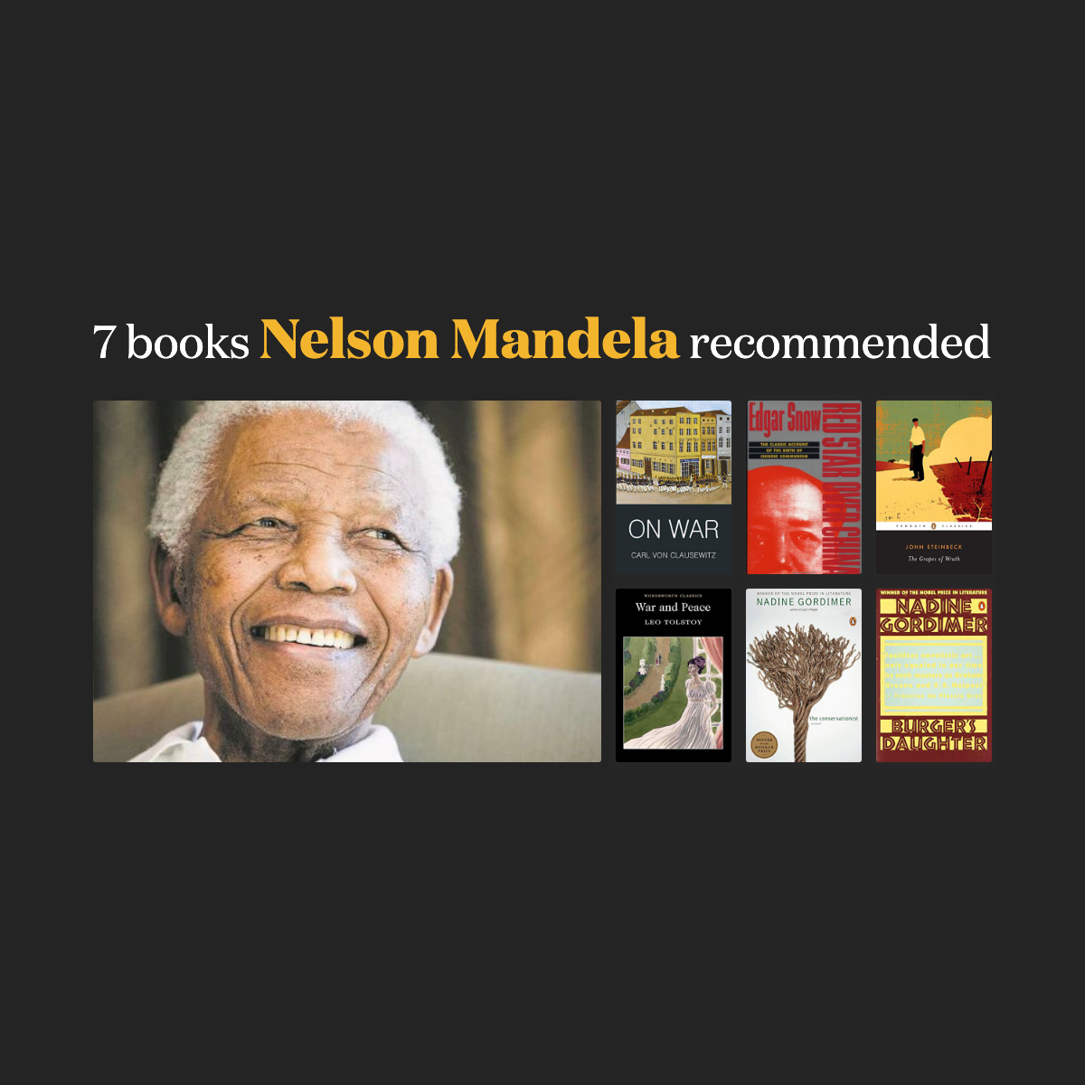 7 books Nelson Mandela recommended