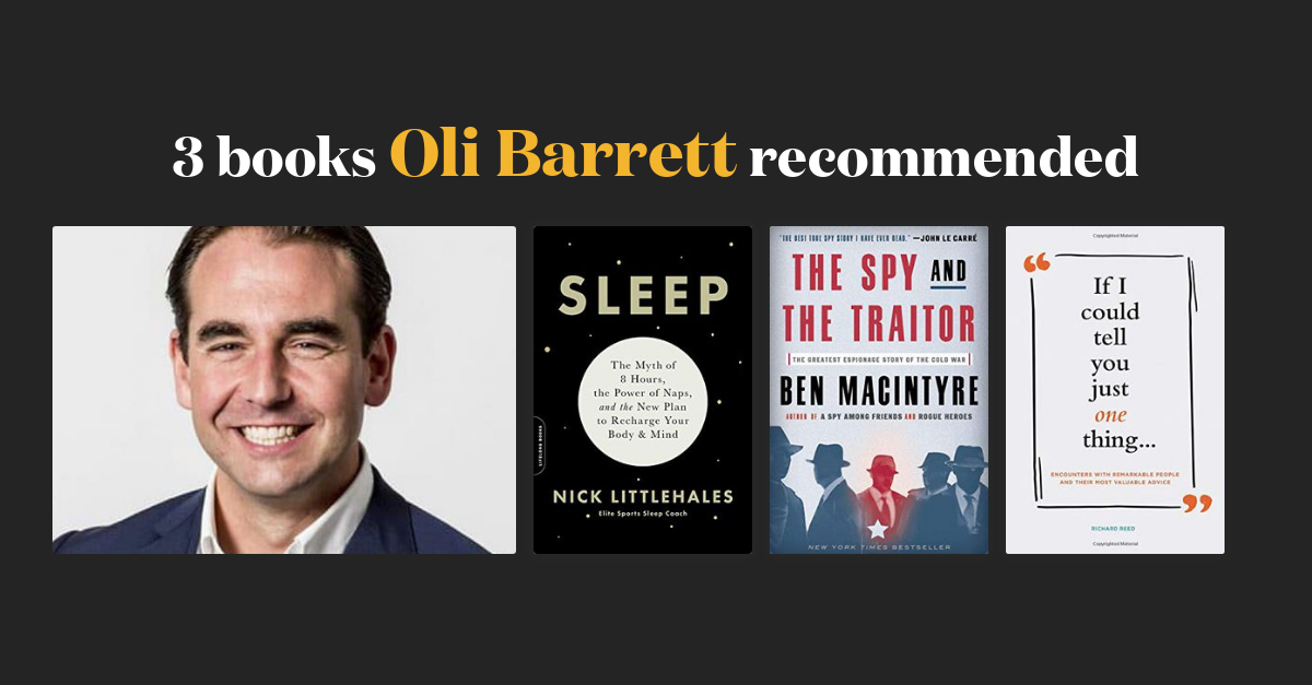 3 books Oli Barrett recommended