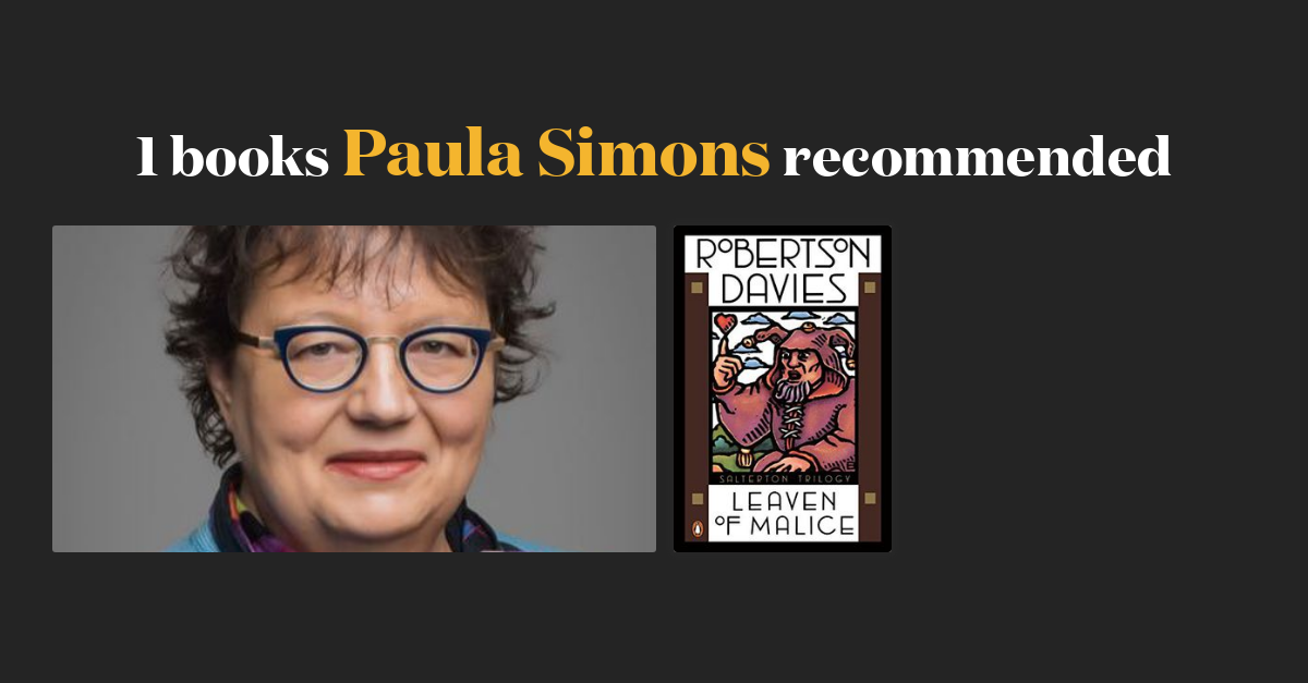 3 books Paula Simons recommended