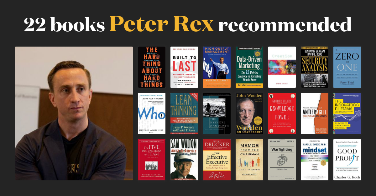 22 books Peter Rex recommended