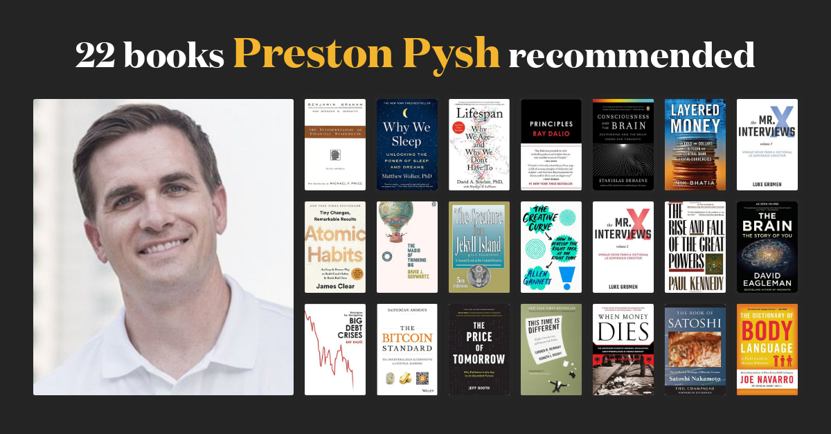 37 books Preston Pysh recommended