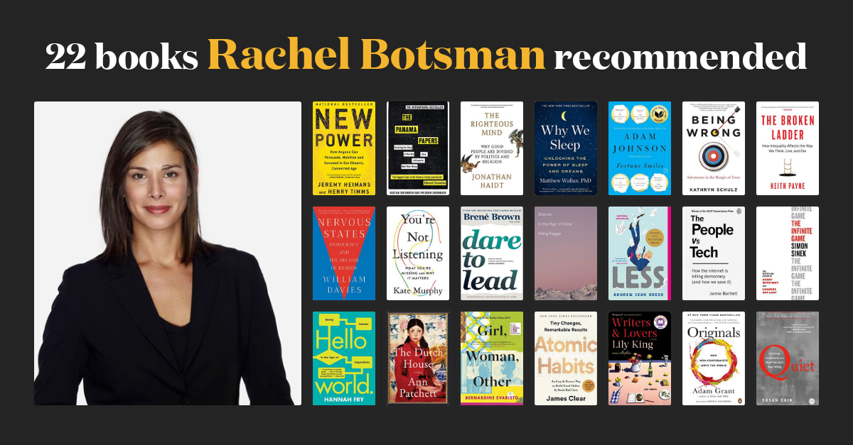 25 books Rachel Botsman recommended