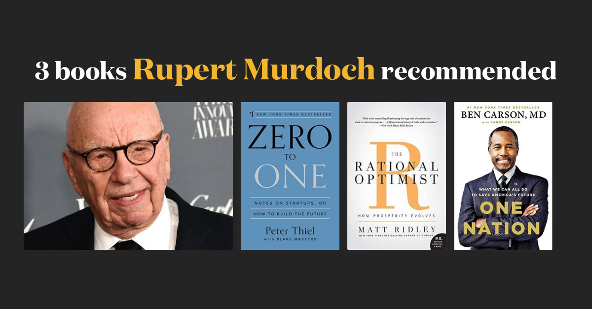3 books Rupert Murdoch recommended