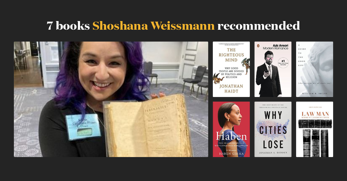 10 books Shoshana Weissmann recommended