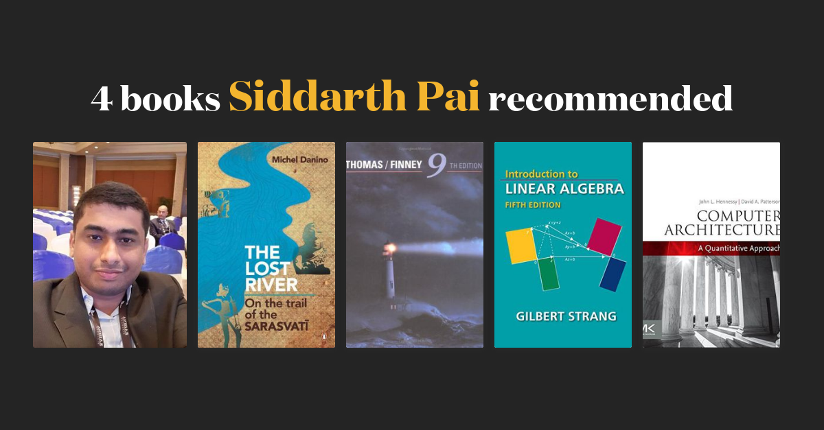 5 books Siddarth Pai recommended