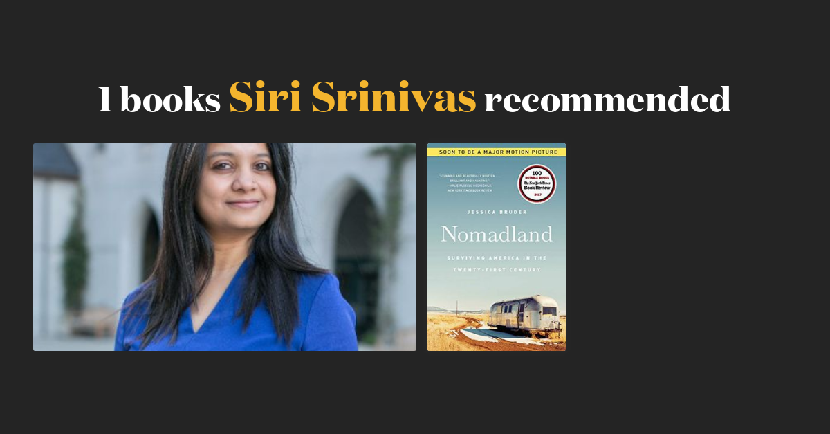 3 books Siri Srinivas recommended
